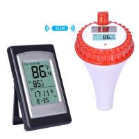 China Temperature Accuracy Wireless Solar Digital Pool Thermometer In Red And Silver for sale