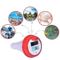 China Temperature Accuracy Wireless Solar Digital Pool Thermometer In Red And Silver for sale