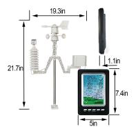 China 10 Inch WiFi Wireless Weather Station Professional 7 In 1 With Outdoor Solar Panel for sale