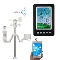 China 10 Inch WiFi Wireless Weather Station Professional 7 In 1 With Outdoor Solar Panel for sale