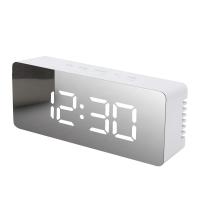 China Household Thermometers Creative LED Mirror Digital Electronic Clock For Bedside Gift for sale