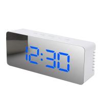 China Household Thermometers Creative LED Mirror Digital Electronic Clock For Bedside Gift for sale