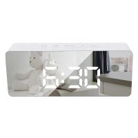 China Household Thermometers Creative LED Mirror Digital Electronic Clock For Bedside Gift for sale