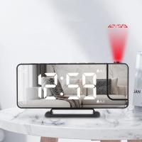 China Intelligent Home Small Digital Wireless Room Thermometer Projection Weather Station 185*24*77mm Size for sale