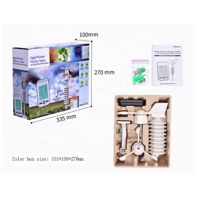China Wireless Wind Direction And Wind Speed Weather Station With Remote Temperature Measurement for sale