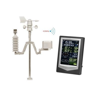 China Outdoor Compact Weather Station With Color Screen Display And Wind Direction Indicator for sale