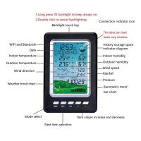 China Indoor Color Display Wireless Weather Station With Outdoor Temperature And Humidity Sensor for sale