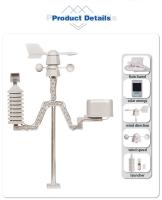 China Wireless Rain Gauge Weather Station For Monitoring Temperature And Humidity Levels for sale