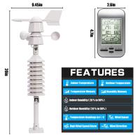 China WS0232 Professional Weather Station Outdoor Direction Speed Temperature Humidity for sale