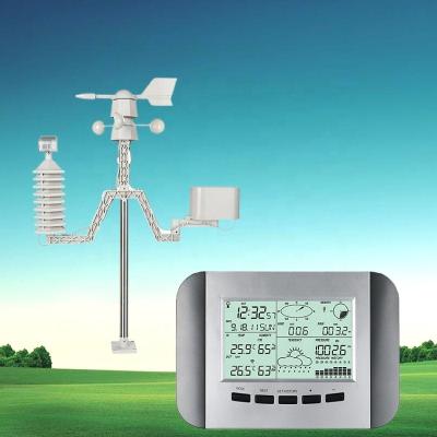 China Solar Weather Station Rain Gauge Wind Speed Direction Temperature And Humidity Sensor for sale