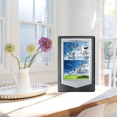 China Digital Temperature Humidity Rainfall Monitor Indoor/Outdoor Wireless Weather Station for sale