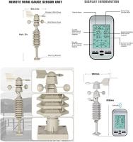 China ODM Supported Wireless Weather Station With Temperature Alarm And Wind Speed Sensor for sale