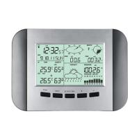 China Large Screen Solar Weather Station With Wind Speed And Direction Sensors Digital Hygrometer Clock And More for sale