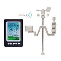 China Digital Display Wireless Solar Weather Station With Precision Thermometer And Clock for sale