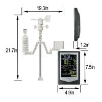 China WS2040VA Outdoor Wireless Weather Station For Wind Rain Temperature And Humidity for sale