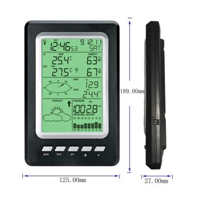 China Solar Wireless Indoor And Outdoor Air Pressure Measurement Rain Gauge Weather Station for sale