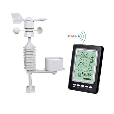 China Wind Speed Range 0-50m/S Wireless 433mhz Weather Station For Temperature And Humidity for sale