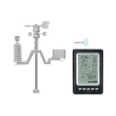 China 1.8KG Weather Station With Outdoor Sensor Rain Gauge And Wind Gauge Internet Wireless for sale