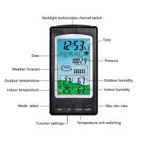 China Personal Home WIFI APP Thermometer With Weather Forecast Station In Silver And Black for sale