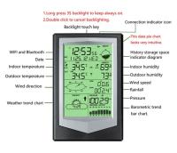 China Wireless Solar Outdoor Weather Station With High Accuracy Humidity ±5% And Wind Speed for sale