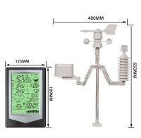 China Wireless Solar Outdoor Weather Station With High Accuracy Humidity ±5% And Wind Speed for sale