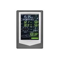 China 433 Mhz Wireless Sensor LCD Display Color Weather Forecast Station For Indoor And Outdoor for sale
