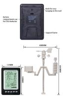 China Digital Display Indoor And Outdoor Weather Station With Rain Gauge WIFI for sale