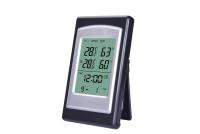 China Wireless Digital Hygrometer And Thermometer For Outdoor Activities In Black And Silver for sale