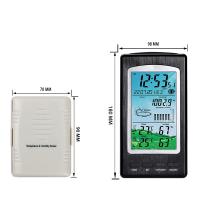 China OEM Personal Home WIFI APP Thermometer With Weather Forecast Station In Silver And Black for sale