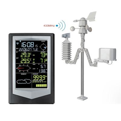 China High Accuracy LCD Color Display Weather Station With Wireless Solar Power for sale