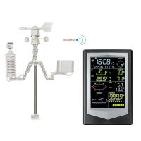 China Rainfall Data 6-In-1 Professional Weather Station With Wind Direction And Speed Display for sale