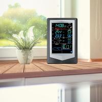 China Rainfall Data 6-In-1 Professional Weather Station With Wind Direction And Speed Display for sale