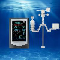 China Rainfall Data 6-In-1 Professional Weather Station With Wind Direction And Speed Display for sale