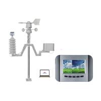 China Large Screen Digital Weather Station With Outdoor Rain Sensor And 48s Data Update for sale