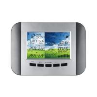 China Large Screen Digital Weather Station With Outdoor Rain Sensor And 48s Data Update for sale