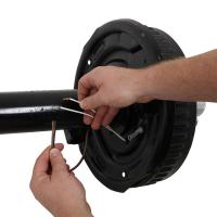 China 5200 lb 6 Lug Electric Brake Trailer Axle Assembly for 6 Bolts on 5.5