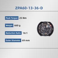 China ZBDynamiX ZPA60-13-36-D Integrated Planetary Joint Actuator 50 Nm Peak Torque 36:1 Ratio OD73 mm for sale