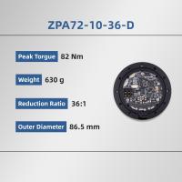 China ZBDynamiX ZPA72-10-36-D Integrated Planetary Joint Actuator 82 Nm Peak Torque 36:1 Ratio OD86.5 mm for sale