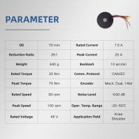 China ZBDynamiX ZPA60-10-39-D High-Torque Planetary Joint Actuator 79mm 39:1 Ratio 76Nm Peak for sale