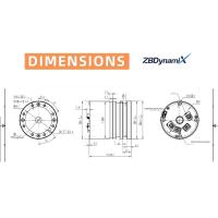 China ZBDynamiX ZHA-R48-101-DNN-CO-I Integrated Harmonic Joint Actuator 16Nm Peak Torque 101:1 Ratio OD48mm for sale