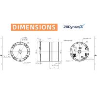 China ZBDynamiX ZHA-R83-101-DNN-CO-I Integrated Harmonic Joint Actuator 120 Nm Peak Torque 101:1 Ratio OD83 mm for sale