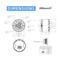 China ZBDynamiX ZPA100-20-18-D High-Torque Planetary Joint Actuator 300 Nm Peak 18:1 Ratio 48V for sale