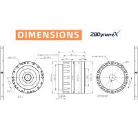 China ZBDynamiX ZHA-R102-161-DBN-I Compact Harmonic Joint Actuator | 350 Nm Peak Torque, 161:1 Ratio, Ø102×88 mm for sale