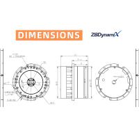 China ZBDynamiX ZHA-R102-161-FBN-I High-Torque Harmonic Joint Actuator | 350 Nm Peak Torque, 161:1 Ratio, OD102 mm for sale