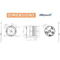 China ZBDynamiX ZHA-Lite-R48-101-DNN-I Lightweight Harmonic Joint Actuator | 11 Nm Peak Torque, 101:1 Ratio, OD48 mm for sale