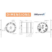 China ZBDynamiX ZHA-R83-101-DNN-CO-I Integrated Harmonic Joint Actuator 120 Nm Peak Torque 101:1 Ratio OD83 mm for sale