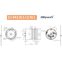 China ZBDynamiX ZHA-R48-101-DNN-CO-I Integrated Harmonic Joint Actuator 16Nm Peak Torque 101:1 Ratio OD48mm for sale