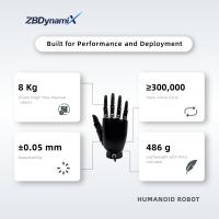 China ZBDynamiX ZDH-6D-169-N Five-Finger Humanoid Robotic Hand 11 DOF for Cobots for sale