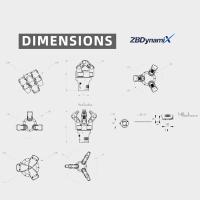 China ZBDynamiX ZAG-3F110-N Three-Finger Adaptive Robotic Gripper | 110 mm Stroke, 2.5 kg Max Payload, ±0.02 mm Repeatability for sale