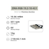 China ZBDynamiX ZMA-PGB-19.2-10-42.1 Micro Planetary Gear Motor | 72.9 mNm Stall Torque, 19.2:1 Reduction Ratio, OD 10 mm for sale